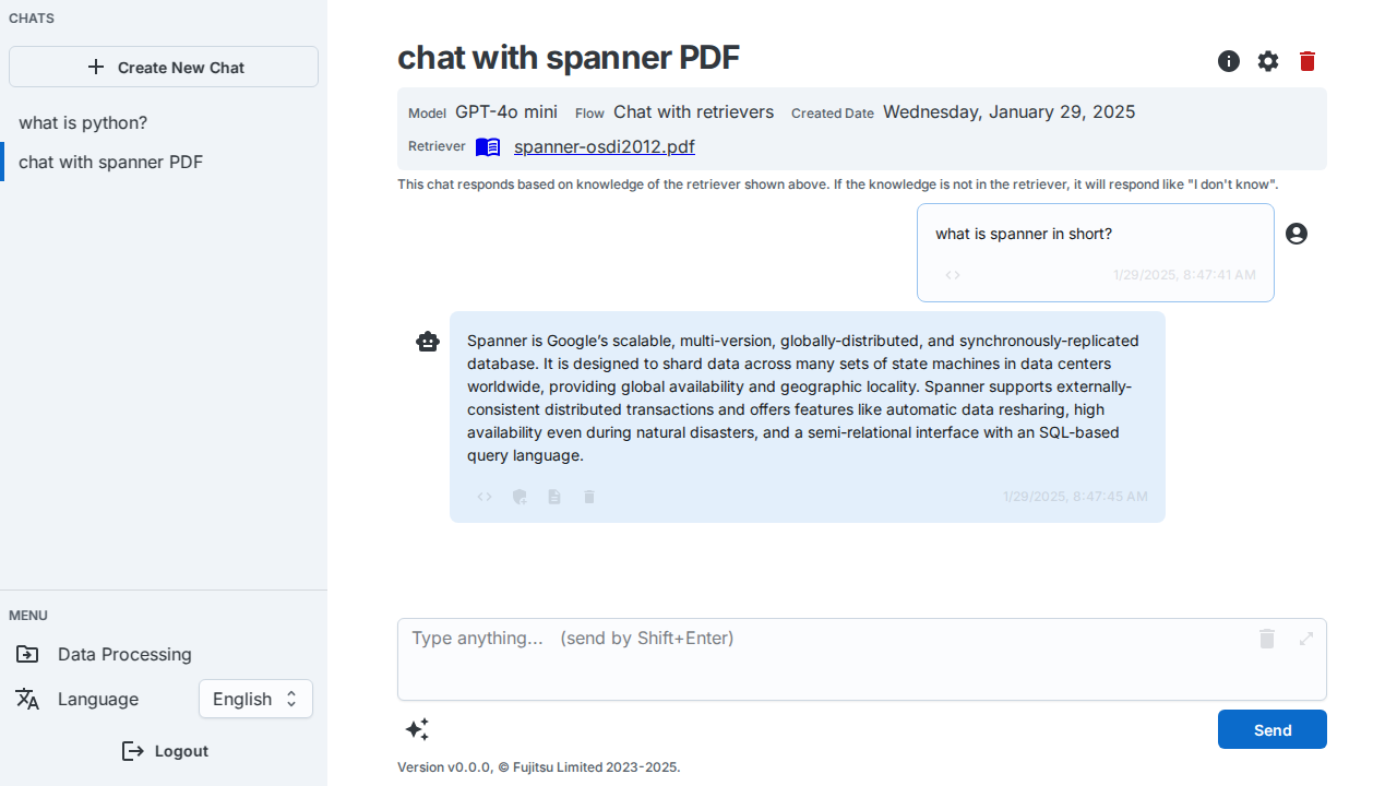 Application Overview - Conversational Generative AI