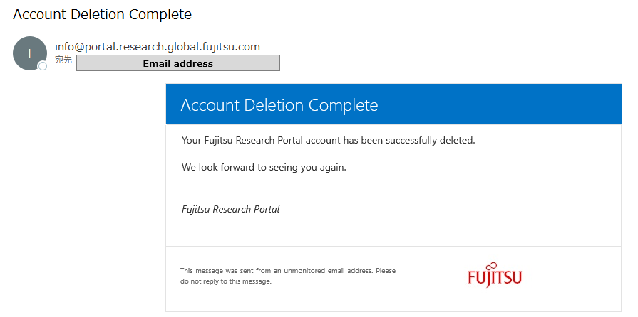 Deleting an Account - Documents - Fujitsu Research Portal