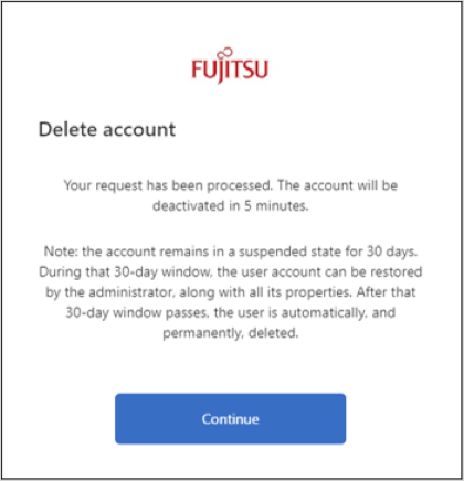 Deleting an Account - Documents - Fujitsu Research Portal