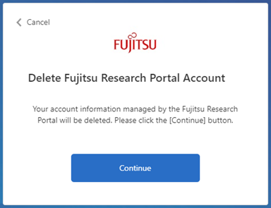 Deleting an Account - Documents - Fujitsu Research Portal